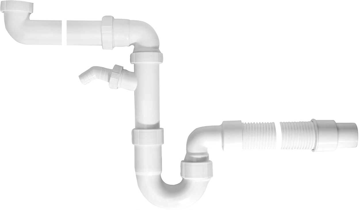 White PP space-saving tubular trap - Adolf Schmidt Metallwaren- und ...