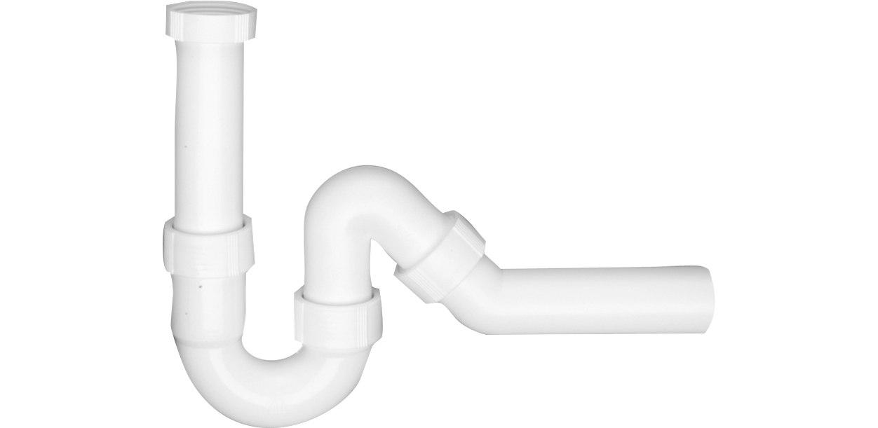 PP white sink tubular trap - Adolf Schmidt Metallwaren- und ...