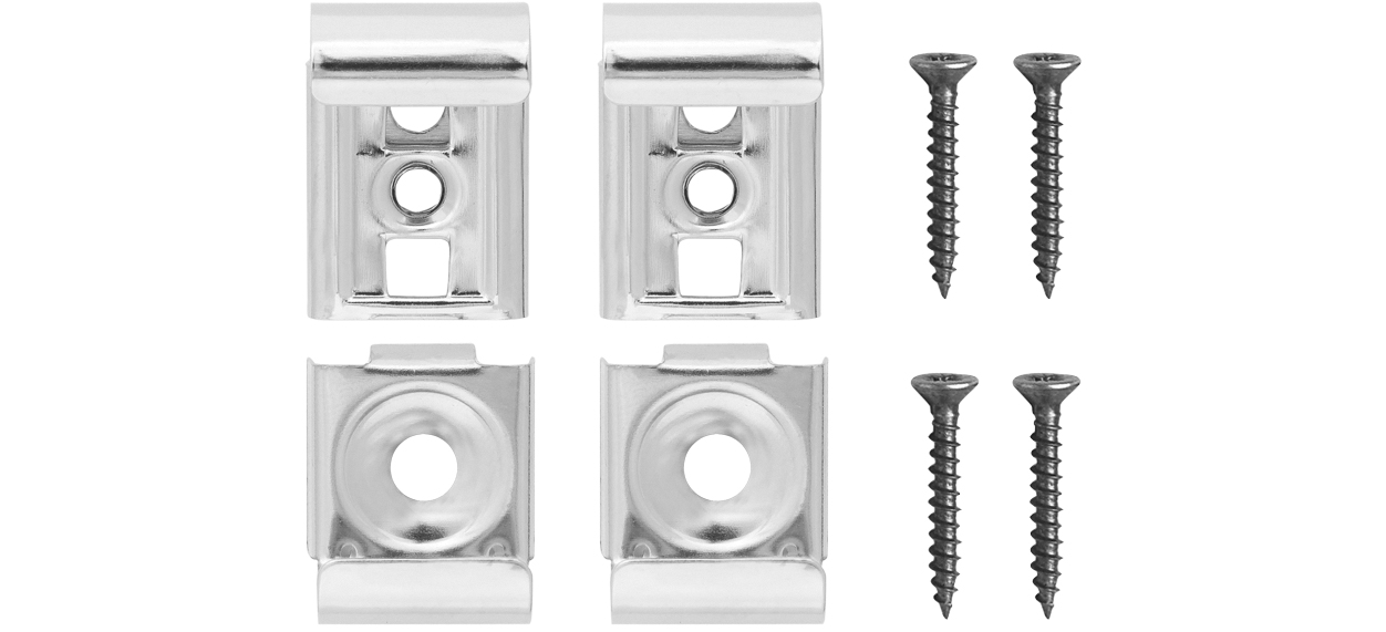 Mirror clamps, 4-piece, export version - Adolf Schmidt Metallwaren- und ...