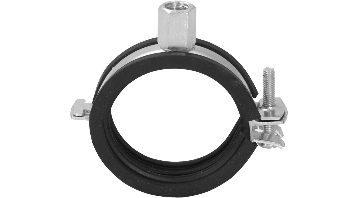 Single-hand screw pipe clamp with sound proof - Adolf Schmidt ...
