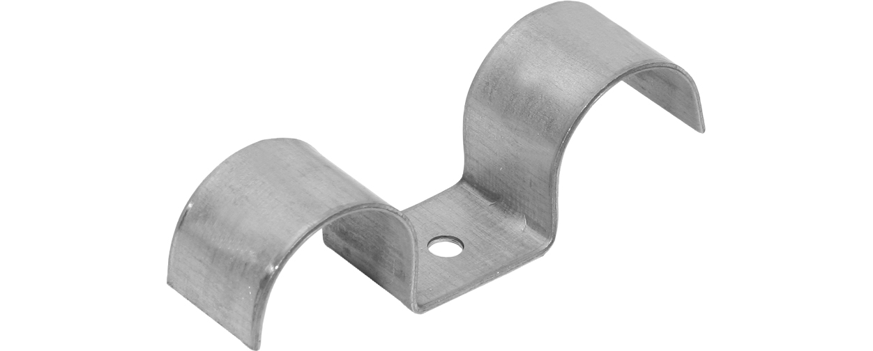 Double nail clamp, galvanised steel - Adolf Schmidt Metallwaren- und ...