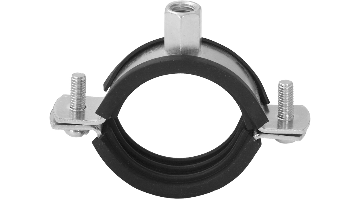 Screw pipe clamp with sound proof - Adolf Schmidt Metallwaren- und ...